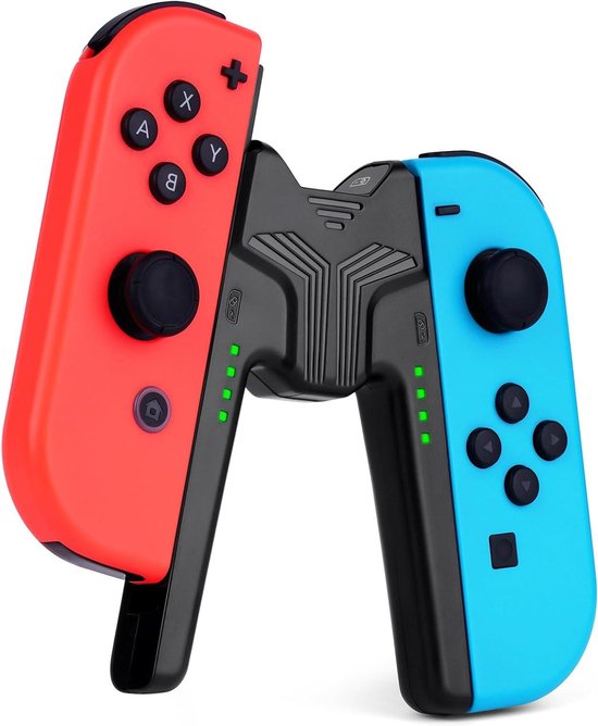 Laadgreep voor Nintendo Switch NS/Switch OLED - Joycon laadgrip met led-display -... | bol