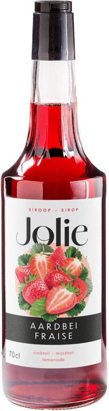 JOLIE - Koffie Siroop Aardbei - 70 cl - Fles - Koffiesiroop | bol