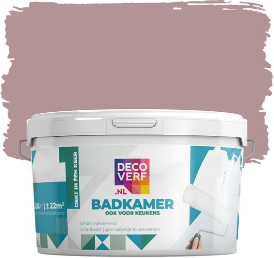 Decoverf badkamer verf vorstelijk roze, 2.5L | bol