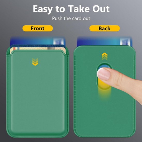 RFID Magnetic Magsafe Wallet Card Holder - Groen | bol
