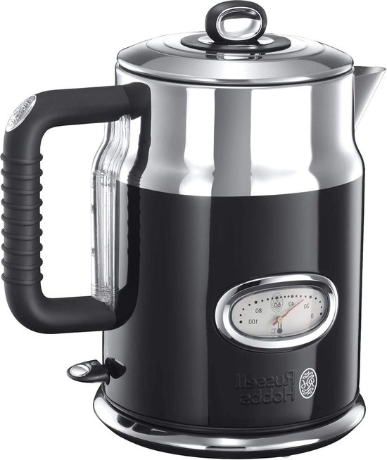 Retro Classic Waterkoker - 1,7L, 2400 Watt - Zwart | bol
