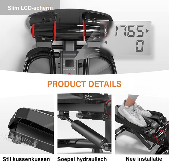 Mini Stepper met Elastische Touwen - Multifunctionele Stepper met LCD ...