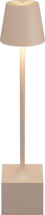 Sompex | Tafellamp Dave | Zand | Accu | Dimbaar / 29,5cm hoog / tafellamp / ideaal... | bol