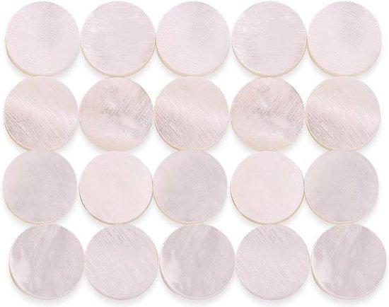 Witte Parel Shell Dot Inlays 6mm - Fretboard Inlay Dots - Wit Parelmoer ...