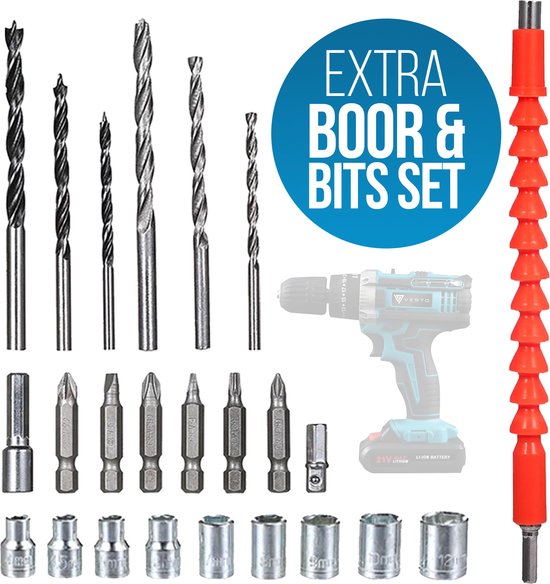 Vesto® Navullingset Accuboormachine - Accesoire set boortjes voor Vesto ...