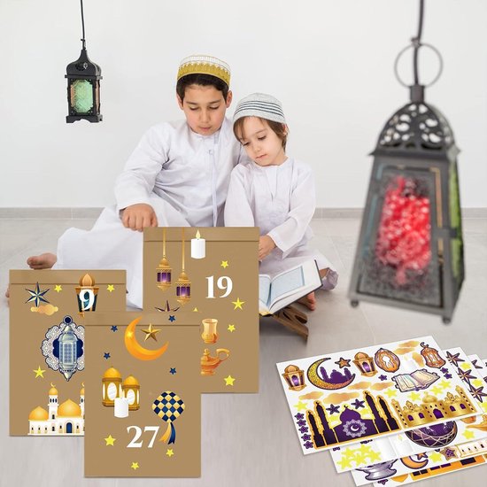Ramadan DIY: 30 stuks Eid Mubarak cadeauzakjes - papieren zakken ...