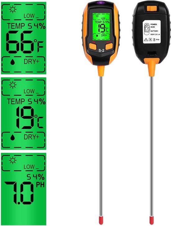 PH meter grond - PH meter - Grondmeter - Digitale meter - Vochtmeter ...