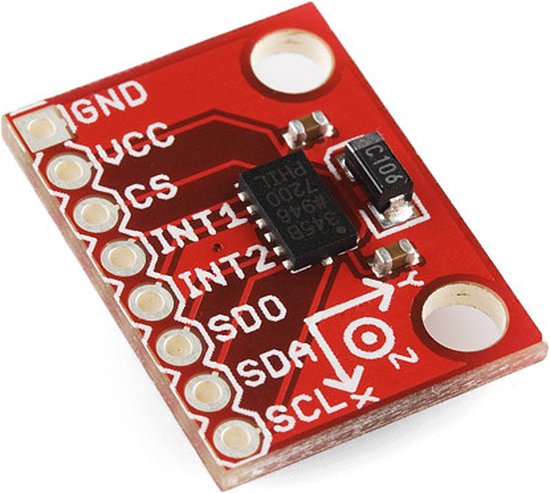 Triple Axis Accelerometer Breakout - ADXL345 Sparkfun SEN-09836 ...