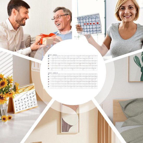 2025 Jaarkalender voor muur - Maandelijkse wandkalender met 12 maanden ...