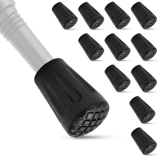 12stuks - Nordic walking doppen - Rubberen Tips voor Trekkingstokken ...