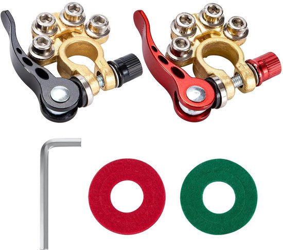 Accukabelschoen 12 V accu-terminal aansluitingen positief en negatief ...