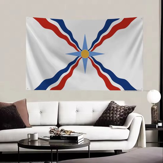 CHPN - Vlag van Assyrië - Assyrische vlag - Assyrië - 150/90CM - Flag ...