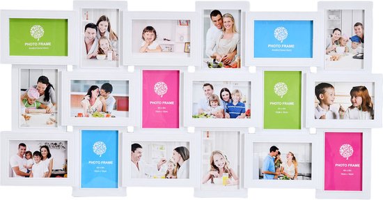 Decopatent - XL Fotolijst Collage voor 18 Foto's van (10x15 & 15x10 Cm ...