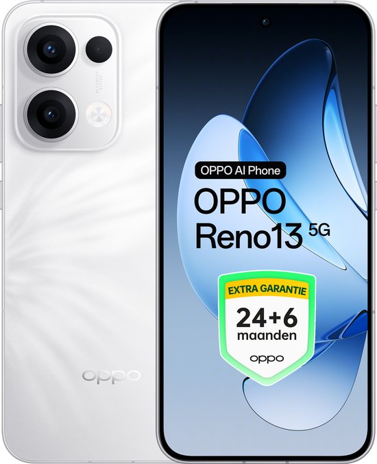 OPPO Reno13 5G - 12+256GB - 24+6 maanden extra garantie - Plume White | bol