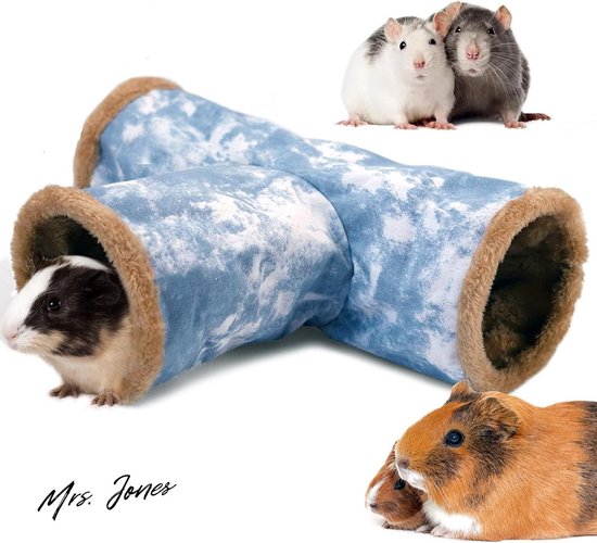 Mrs. Jones LeerKing Konijn Fleece Tunnel Cavia Speeltunnel 3 Buizen ...