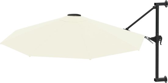 vidaXL Wandparasol 300 cm zandkleurig Muurparasol - Parasol ...