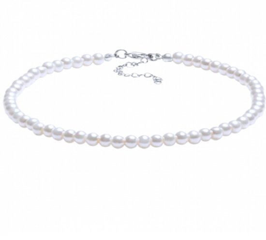 Parel- Wit- Halsketting-Dames- 6 mm- 45 cm- Charme Bijoux | bol