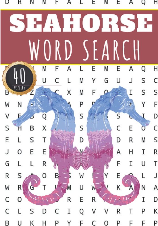 Seahorse Word Search: 40 Fun Puzzles With Words Scramble for Adults ...