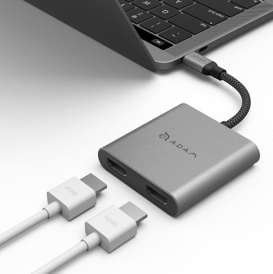 ADAM elements CASA Hub H2 USB-C naar 2 x HDMI 4K voor Apple MacBook ...