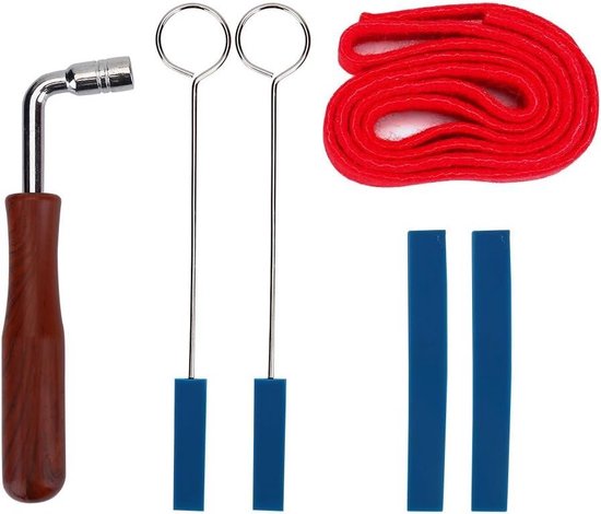 Piano Stemsleutel - 6-Delige Stemset met Stemhamer - L-Vormig | bol