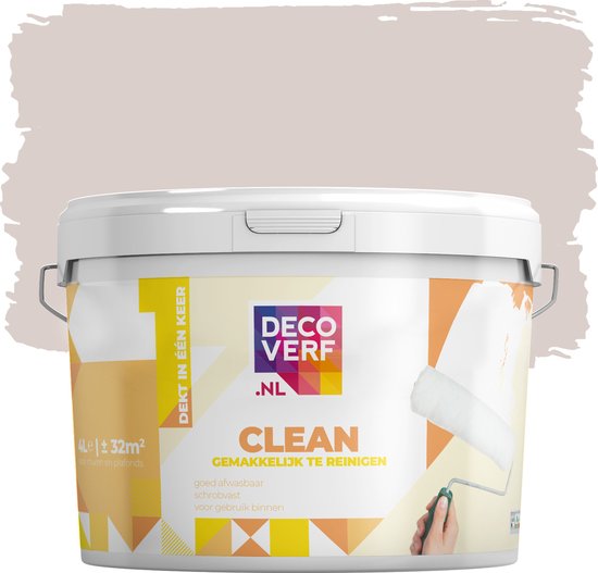 Decoverf clean muurverf beige, 4L | bol