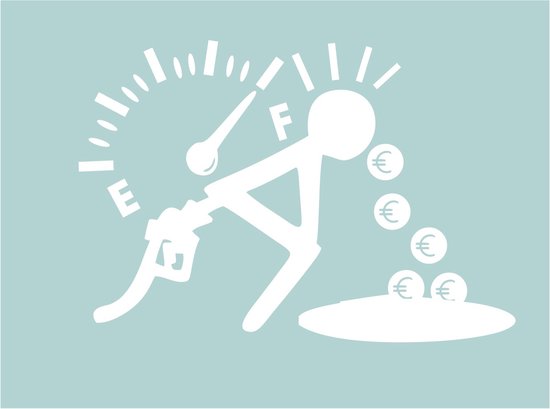 Decoratief auto raam sticker - tanken - benzine klep | bol