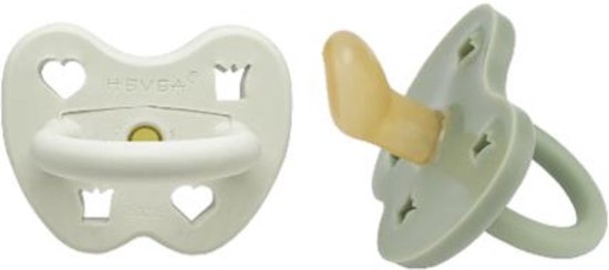 HEVEA Pacifier 2-pack 3-36 months Pine meadow Orthodontic | bol