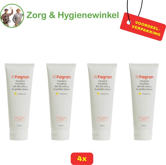 4x - Fagron Vaseline Paraffine 60-80 mPa.s in gelijke delen ...