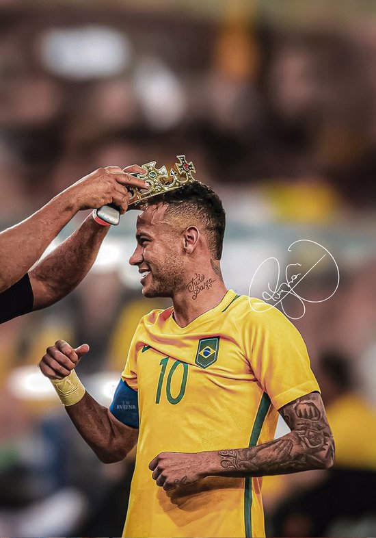 Neymar JR "The Prince" Poster Ingelijst | bol