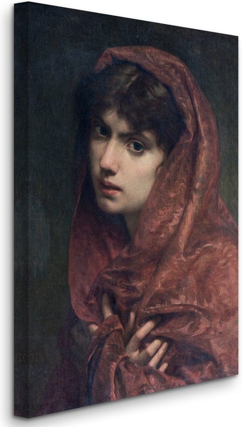 Pierre Auguste Cot - Portrait of a Girl - Portret van een meisje (1880 ...