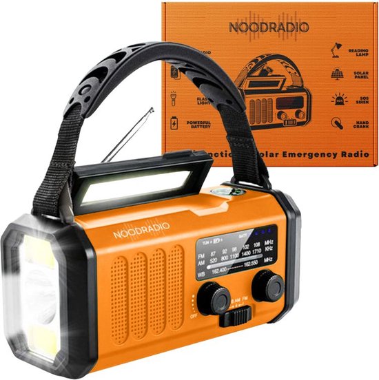 NoodRadio® Multifunctionele Noodradio - Solar Opwindbaar - 10.000 mAh ...