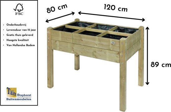 Minituin Michael | Moestuinbak op poten | Moestuintafel | Kweektafel ...