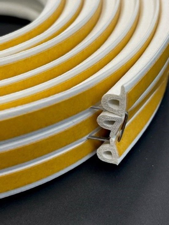 Zelfklevend Tochtband P-Profiel - Wit - 9mm x 5,5mm x 7,5m - Tochtstrip ...