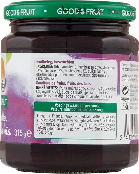Céréal jam Good & Fruit Bosvruchten - 1 x 315 gr | bol
