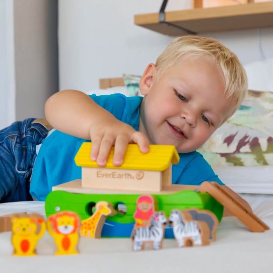 EverEarth houten speelgoed - De kleine Ark van Noach | bol