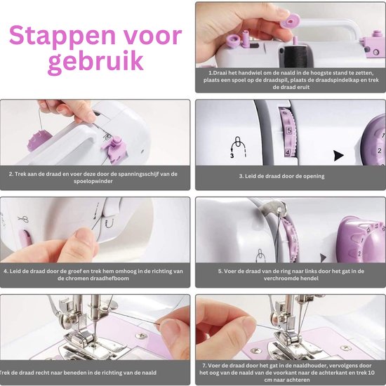 GoodGear Naaimachine - Inclusief 12 Naaivoeten - Met Reverse Functie ...