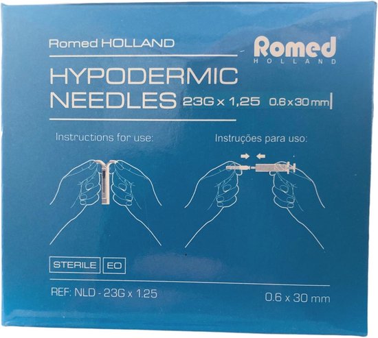 Romed 100st injectienaald 23G x 1.25 - steriele naalden ...