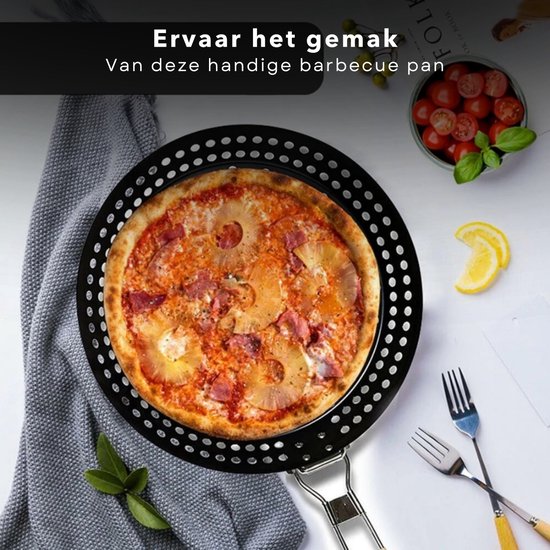 Cheqo® Anti Aanbak Barbecuepan - BBQ Pan - BBQ Grillpan - 24cm ...