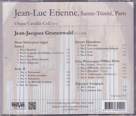 Jean-Luc Etienne bespeelt werken van Jean-Jacques Grunenwald op het ...