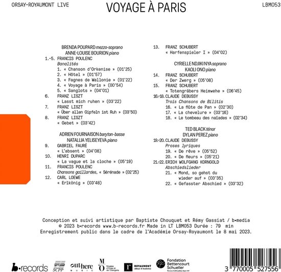 Brenda Poupard, Anne-Louise Bourion, Adrien Fournaison - Voyage à Paris ...