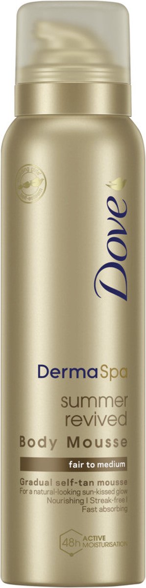 Dove DermaSpa Zelfbruiner Tanning Mousse Fair-Medium voor een zomers ...