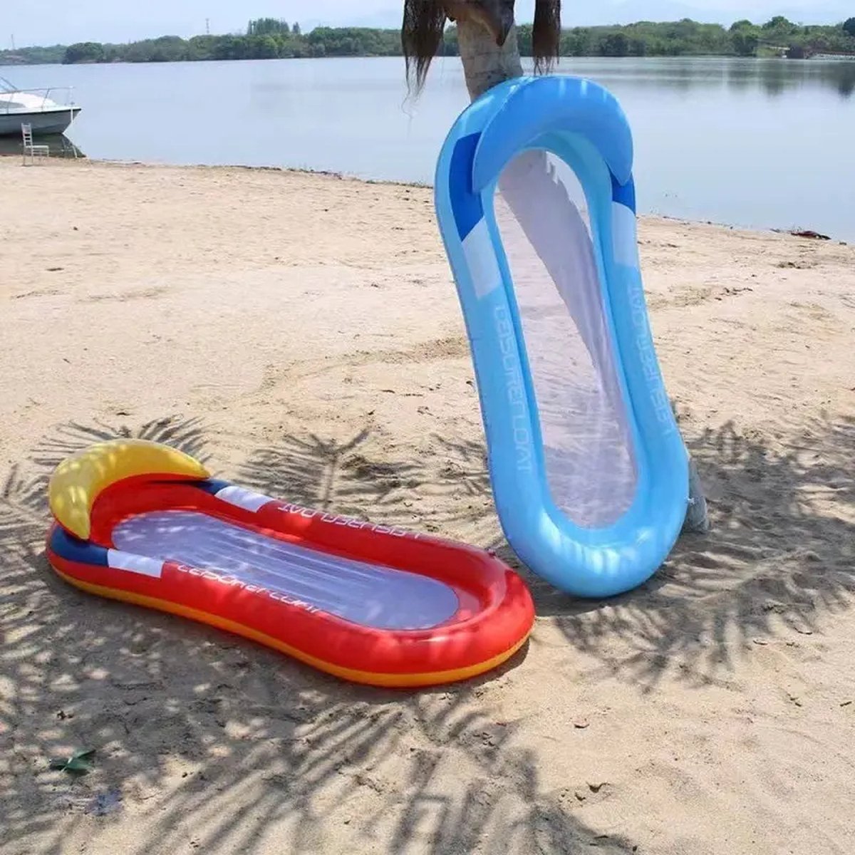 Luxe Waterhangmat XL Oranje Geel - 160 x 90! - Aqualounge - Aqua lounge ...