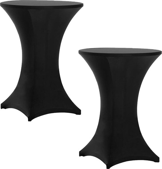 Statafelrok - 2 Stuks - Zwart - Universeel - Statafel Hoes - Hoes voor Statafels -... | bol