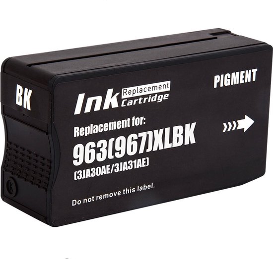 Inktcartridge Geschikt voor HP 963XL - Single pack 1x Zwart Inkt ...