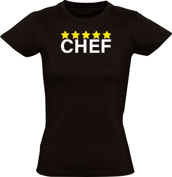 5 sterren chef Dames T-shirt - eten - koken - keuken - relatie - kok ...