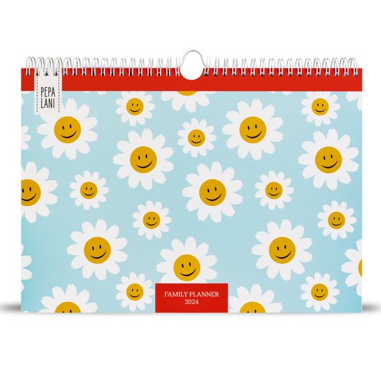 Pepa lani family planner / familieplanner 2024 - smiley flowers | bol