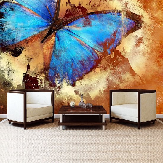 Fotobehang - Vlies Behang - Vlinder Kunst - 416 x 254 cm | bol