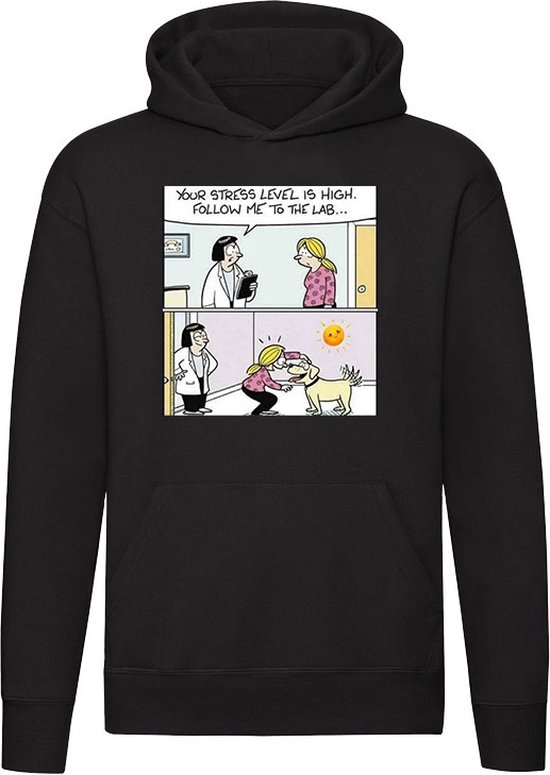 Stress level Hoodie - hond - huisdier - therapie - lab - blij - vrouw ...