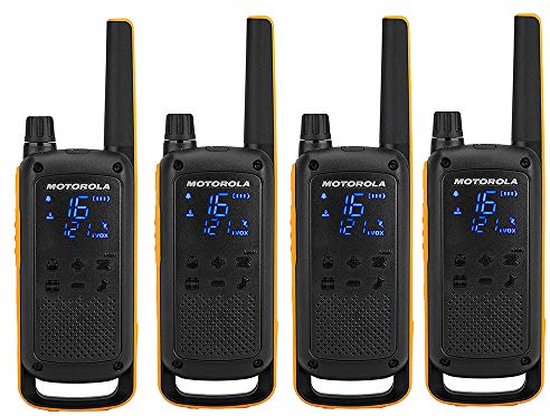 Motorola T82 Extreme Quad Pack - 10 km bereik - Zwart Geel | bol