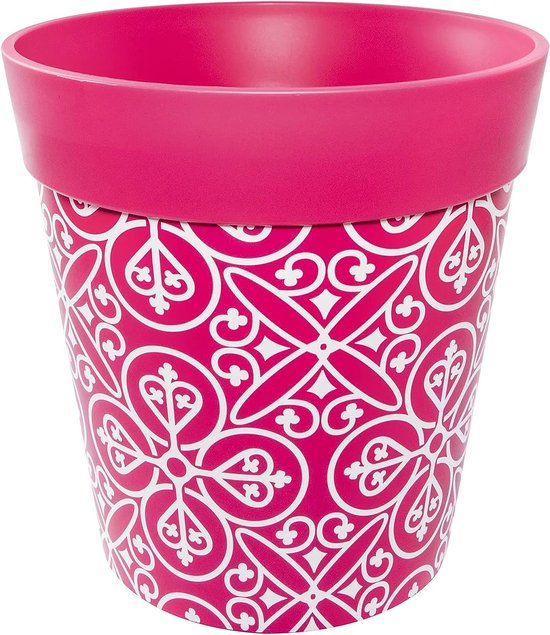 22 cm, verschillende kleuren en patronen, plastic bloempotten voor ...